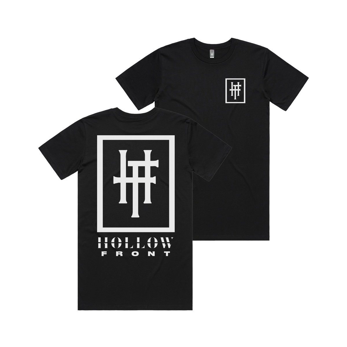 'HF' Icon Black Tee (TALL) – Hollow Front